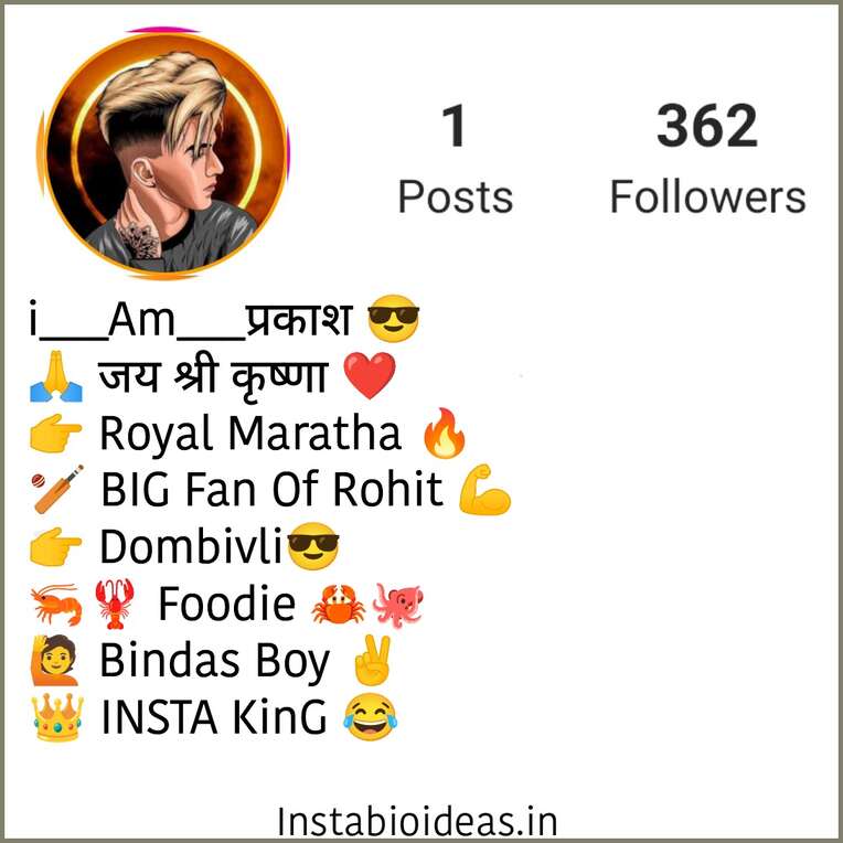 Best 180+ Instagram Bio In Hindi | Attitude & Unique (2024) - InstaBioIdeas