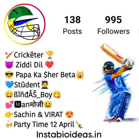 220+ Best Cricket Bio For Instagram | Instagram Bio For Cricket Lovers ...