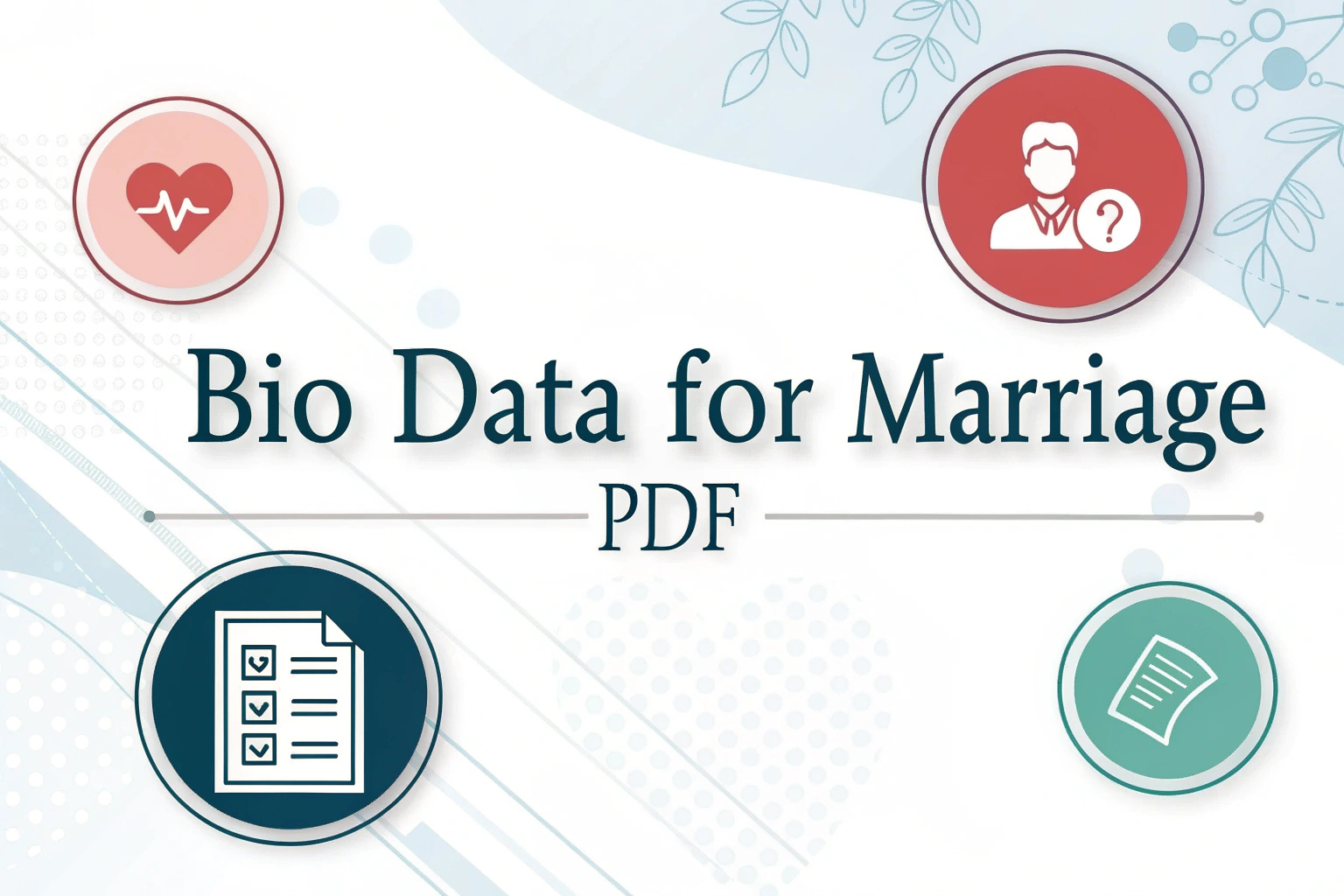 Bio Data for Marriage PDF: Let Your Personality Shine in a Line ...